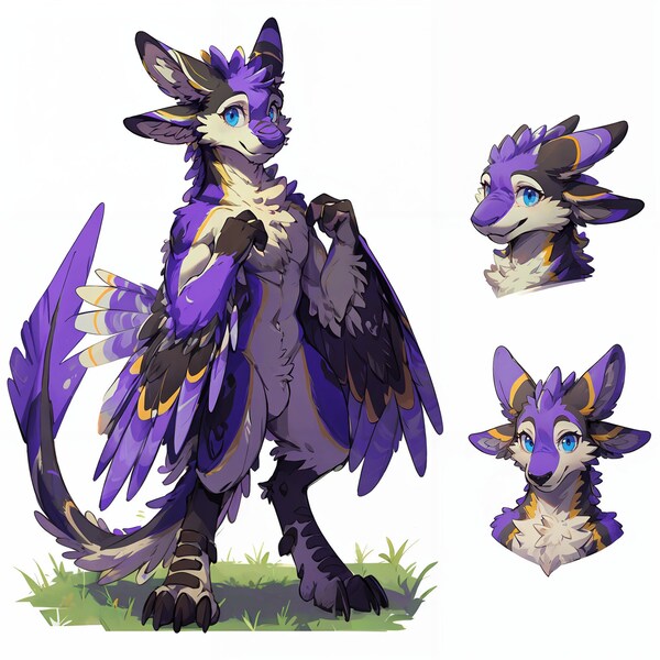 Protogen Adoptable 053 Fox Edition - Fursona, Furry Adopt, OC Reference ...