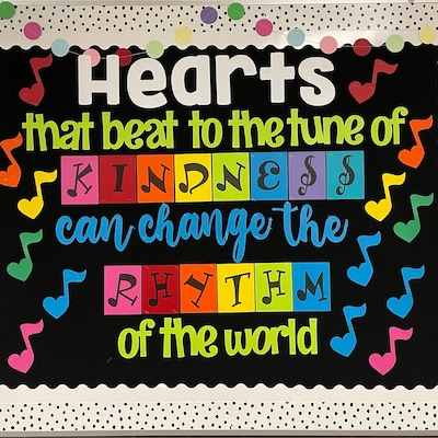 KINDNESS MUSIC School Door Decoration, Classroom Door Decoration, Door ...