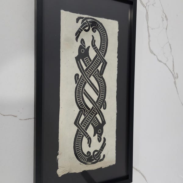 Norse Art, Norse Decor, Celtic Wall Art, Ringerike Style, Deer and ...