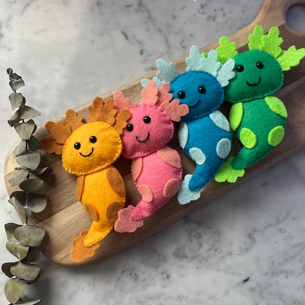 Axolotl PDF Pattern Axolotl Plush Felt Pattern Axolotl Ornament ...