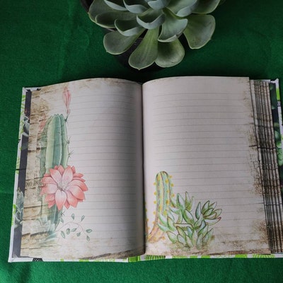 Cactus Digital Journal Kit, 10 Junk Journal Pages, Printable Paper, PDF ...