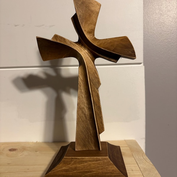 Crucifix Wall, Carved Wooden Cross, Handing Wall Cross, Small Wood ...