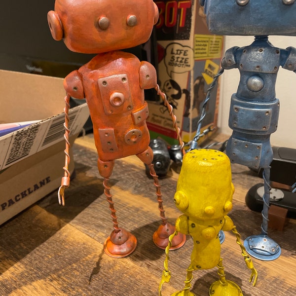 Welded Metal Rustic Robot | Steampunk Robot | Space Robot | Old Robot ...