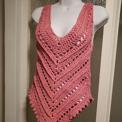 Celine Tank Crochet PATTERN Womens Triangle Tank Top Pattern - Etsy
