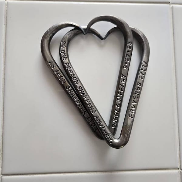 Iron Sharpens Iron - Blacksmith Made - 6th Wedding Anniversary - Iron ...