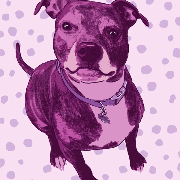Custom Boho Pop Art Pet Portrait Download Earth Tones Wall Art ...