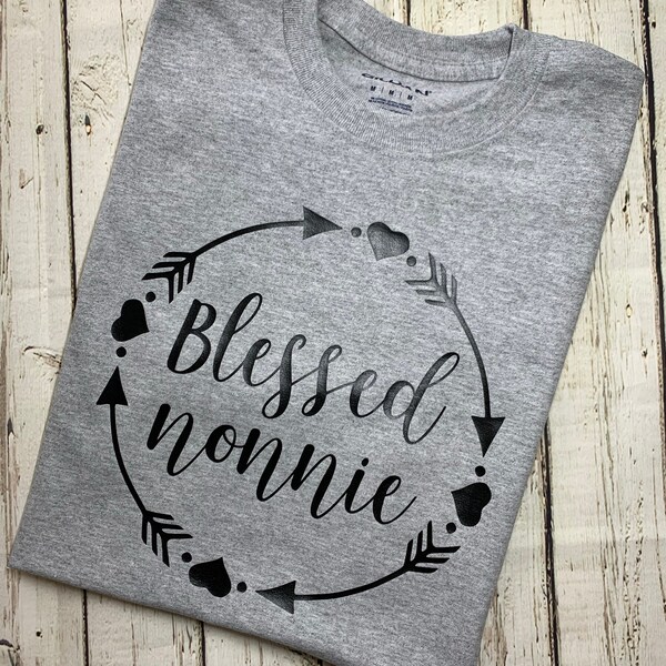 Blessed Nonnie - SVG PDF PNG Jpg Dxf Eps - Welcome Silhouette- Cricut ...
