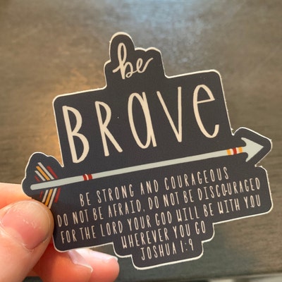 Christian Stickers Faith Decals Religious Art Be Brave - Etsy