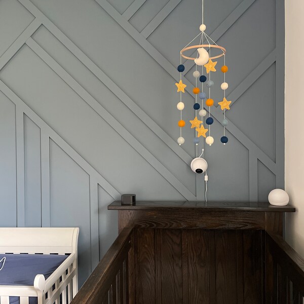 Space Mobile, Baby Mobile, Moon Stars Mobile, Crib Mobile, Cot Mobile ...