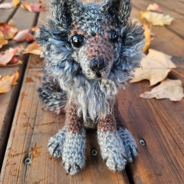Crochet Pattern for Winter Woolfie, Realistic Eurasian Wolf Amigurumi - Instant Download PDF ...