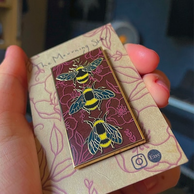 Black or White Rose Enamel Pin Badge - Etsy