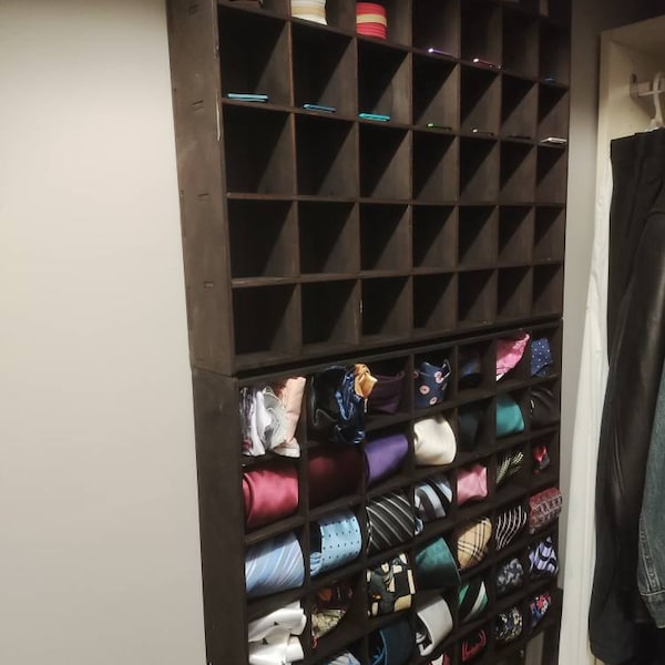 Tie Display Shelf Case, Wood Tie Display Case, Groomsmen Gift Box ...