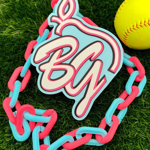 Custom 3D Printed Turnover Oversized Sports Chains MVP Player of the ...