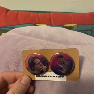 Jerma985 Jerma Twitch Streamer Bisexual Flag Meme Pins Bi Rights Set of ...
