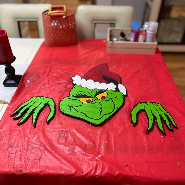 Digital Grinch Peeking Over Fence PDF | INSTANT DOWNLOAD | Holiday ...
