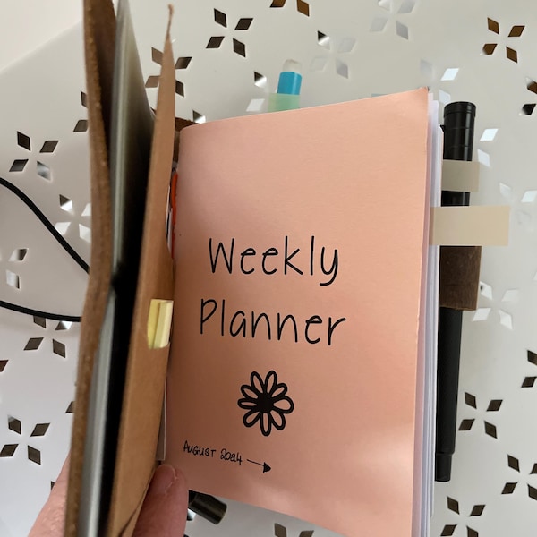 Weekly Planner, WO2P, Undated Planner, Midori Insert, Travelers ...