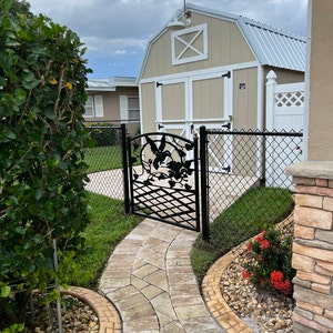 Ornamental Wrought Iron Garden Fence Entrance Gate Hummingbird - Etsy