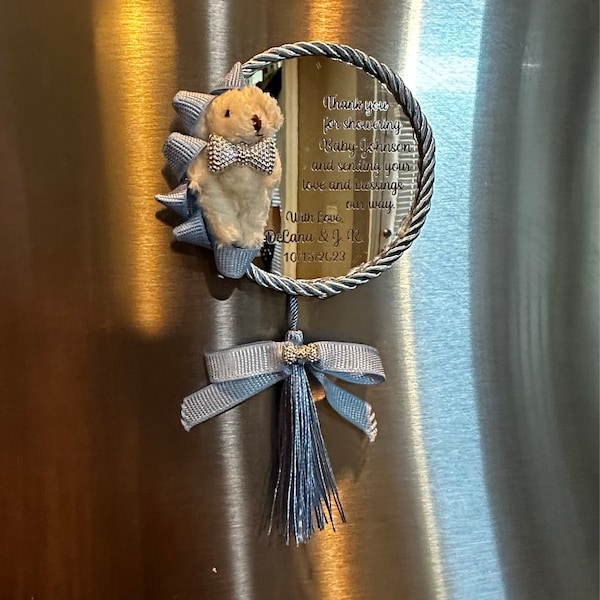 Custom Teddy Bear Magnets, Personalized Gift, Teddy Bear Theme Favors ...