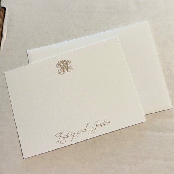 Classic, Elegant Calligraphy Wedding Invitations With Intertwined ...
