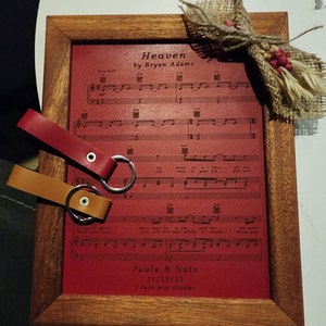 Leatherwork Anniversary Gift Sheet Music, Leather 9th Anniversary Gift ...