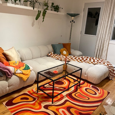 Sage Green Groovy Desk Mat, 70s Retro Desk Mat, Wavy Funky Desk ...