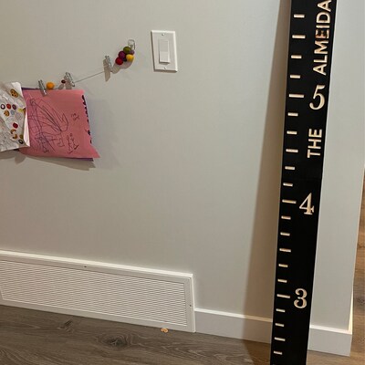 Family Name Growth Chart Ruler Engraved Family Name Ruler Wall Ruler ...