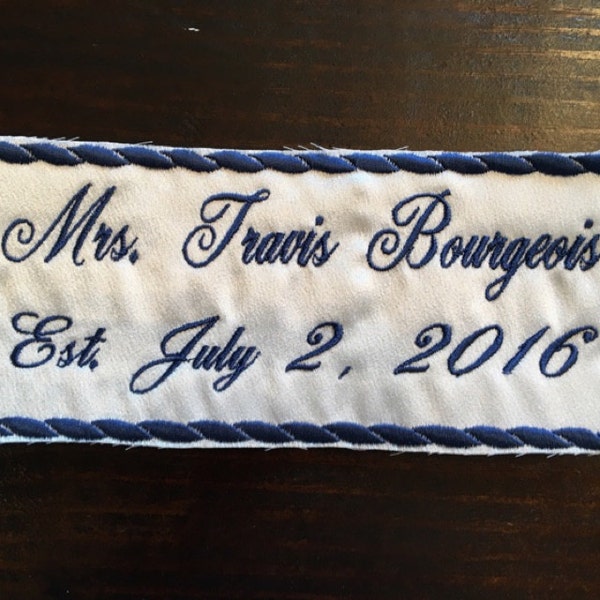 Bridesmaid Labels for Dress or Purse a Custom Embroidered Label With ...