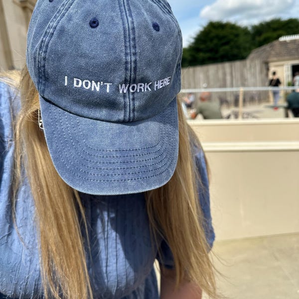 Custom Embroidered Cap Unisex Personalised Vintage Washed Out Cotton ...