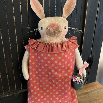 Primitive Folk Art Buny Rabbit Pattern - Etsy
