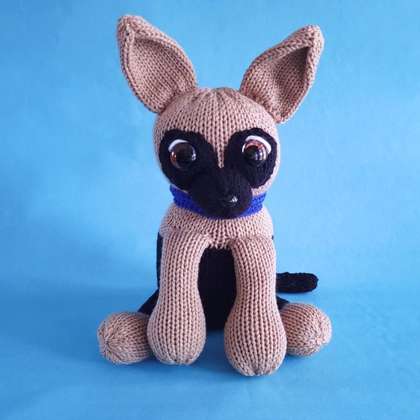 Dog Puppy German Shepherd - Circular Knitting Machine Pdf Pattern ...