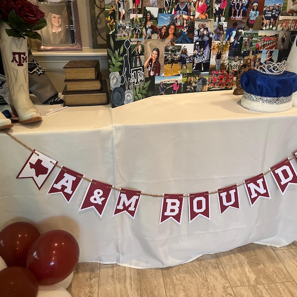 Texas A&m Banner, Graduation Banner, Grad Banner, Aggie Decor, Texas ...