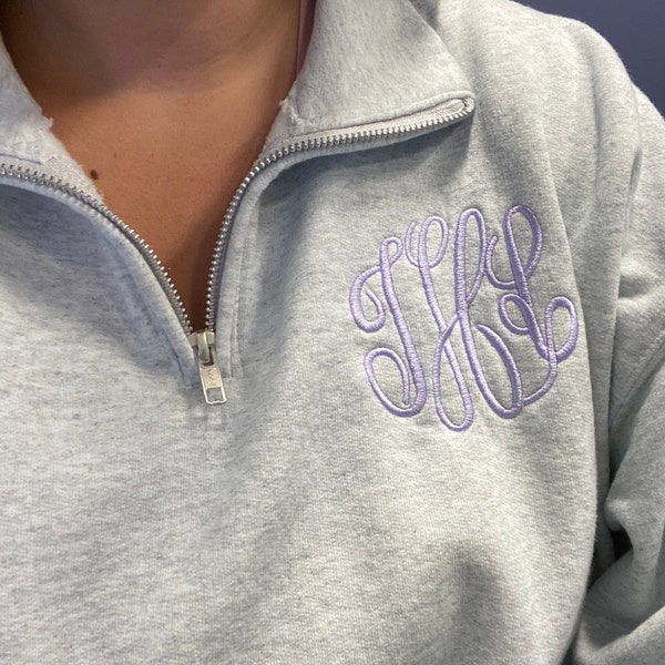Monogram Quarter Zip, Monogram Fleece Pullover, Monogram Sweatshirt ...