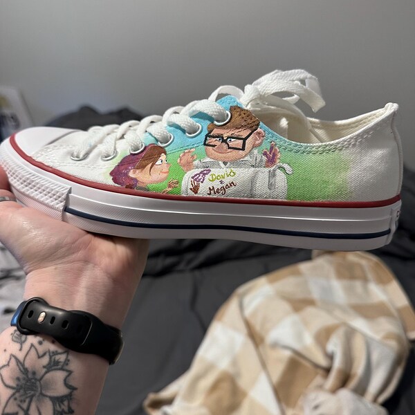 Custom Hand Painted Shoes With Toy Story Aliens Themed Converse High ...