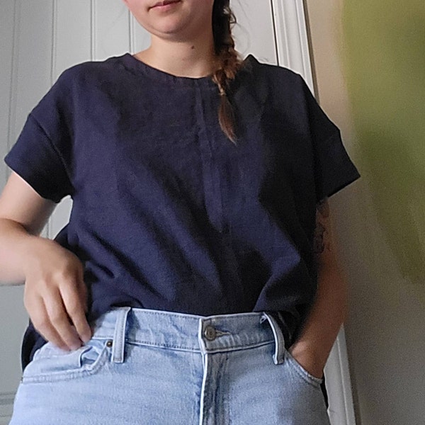 Easy Pattern | Drop Shoulder Oversized Top PDF Sewing Pattern for Women ...