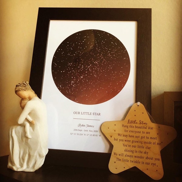 Baby Loss & Remembrance Star Miscarriage Keepsake Gift - Angel Baby ...