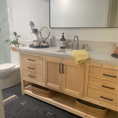 11ft White Oak Bathroom Vanity Set - Etsy