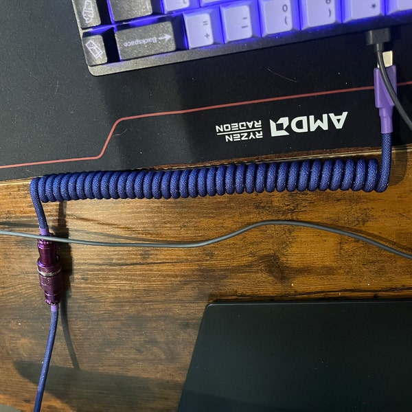 Classic White YC8 Custom Coiled Keyboard Cable - Etsy