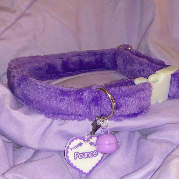 Purple Fluffy Collar 12-18inch Pet Play Cosplay Adult - Etsy