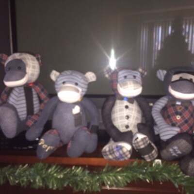 Handmade Custom Memory Monkey Beautiful Memory Softie Keepsake Memory ...