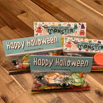 Halloween Make Your Own Monster Printable Treat Favor Bag Topper DIY ...
