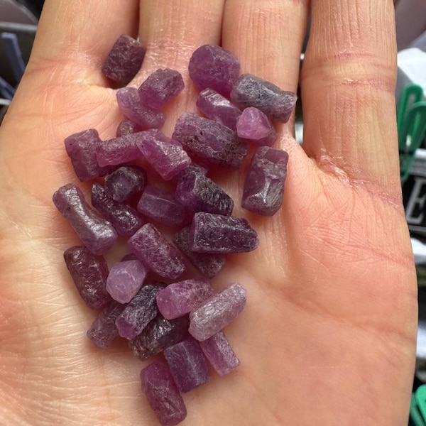 Burma Spinel-natural Red Pinkish Spinel Raw Stone, 5-8MM, Spinel Raw ...