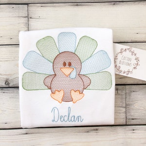 Thanksgiving Turkey Sketch Stitch Embroidery Design 4x4 5x7 6x10 8x8 ...