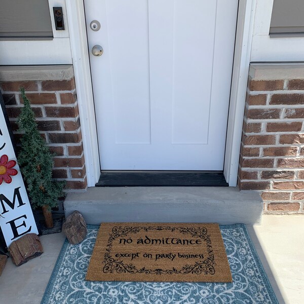No Admittance Except on Party Business Doormat, Lord of the Rings, Lord ...