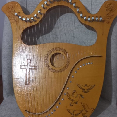 24 String Mega Size Jewish Lyre Harp King David Lyre Harp - Etsy