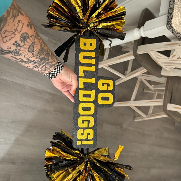 Custom Cheer Stick -game Day Signs - Pom Pom Sign - Custom Cheer Stick ...