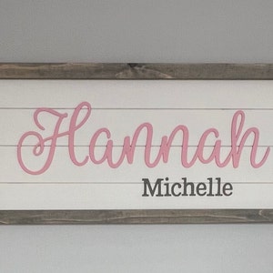 Wood Boy Crib Name Sign, Large Custom Baby Name Sign, Nursery Art Wall ...