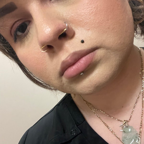 Septum Ring 925 Sterling Silver Tribal Septum Ring, Tusk Nose Septum ...