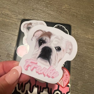 Personalized Dog Stickers Hand Drawn Custom Pet Sticker, Custom Dog ...