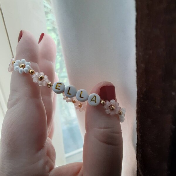 Spring Bracelets!!! Stretchy Beaded Flower Bracelets and Anklets - Etsy