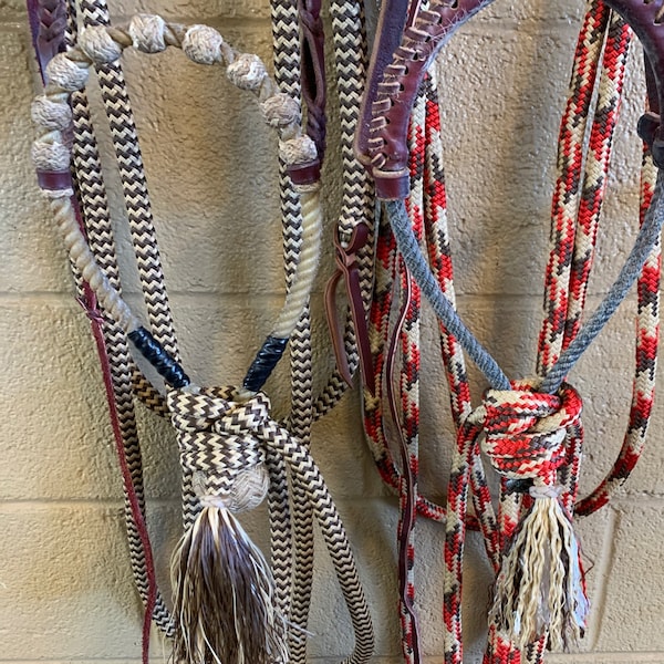 Custom Mecate Rein, Mecate Reins, Yacht Rope Mecate, Mecate Set, Horse ...